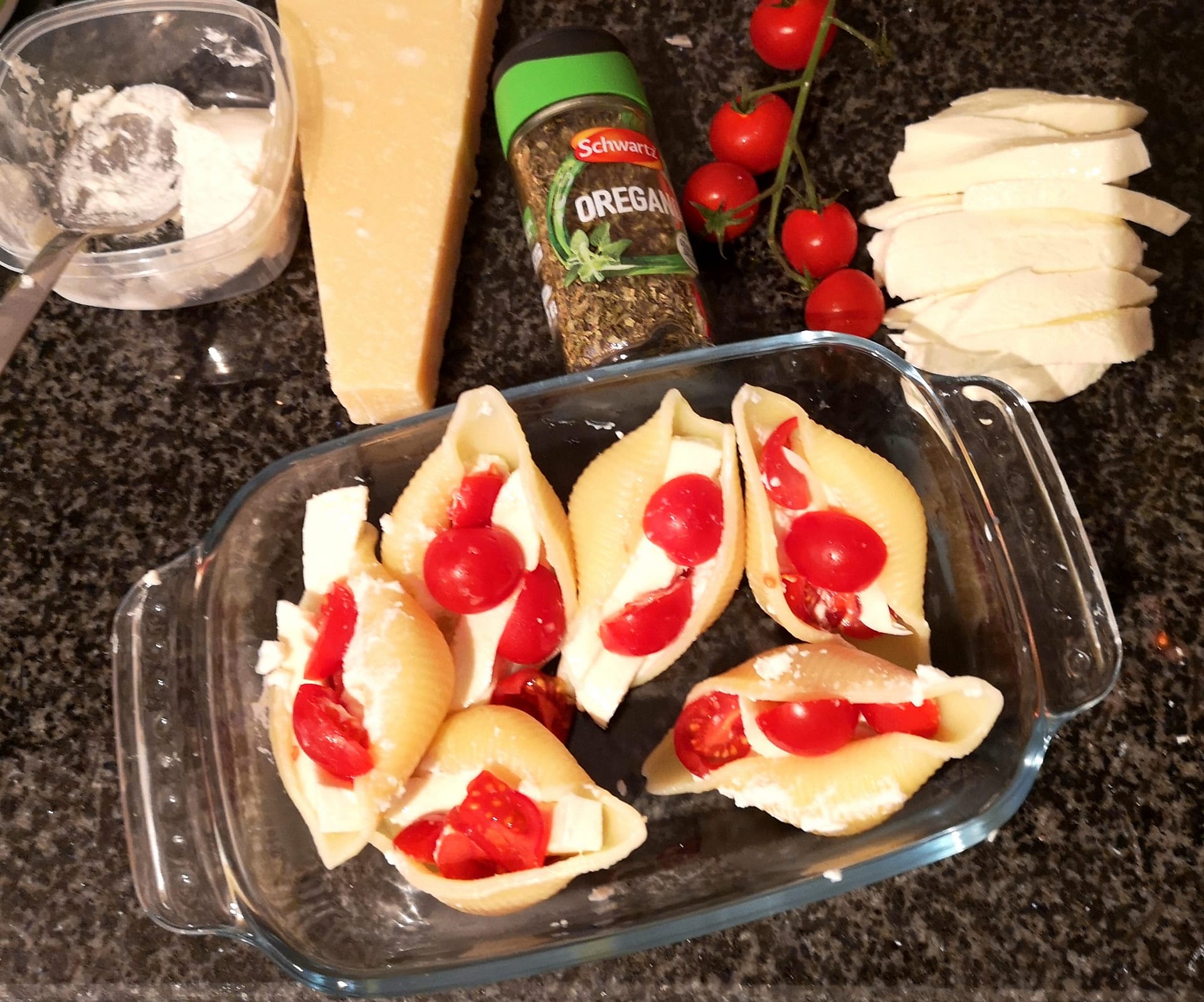 Stuffed Conchiglie Rigate with Mozzarella, Ricotta and Tomato - Testing ...